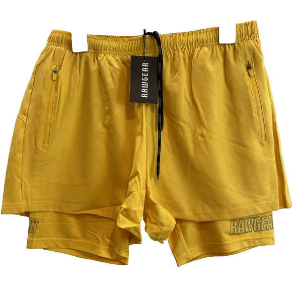 Rawgear | Shorts | Raw Gear Mens Compression Shorts Large Yellow Rg14 ...
